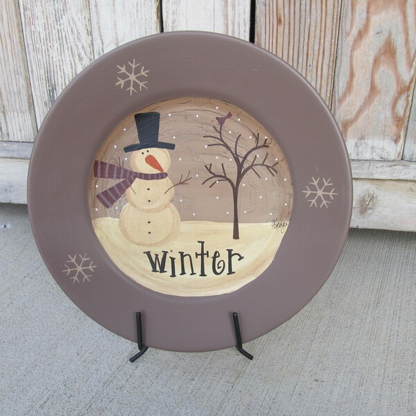 Winter Scene Plate - Etsy