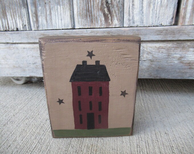 Primitive Saltbox Wooden Chunky Block With Color Choices GCC9858 - Etsy