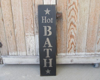 Vertical Bath Sign - Etsy