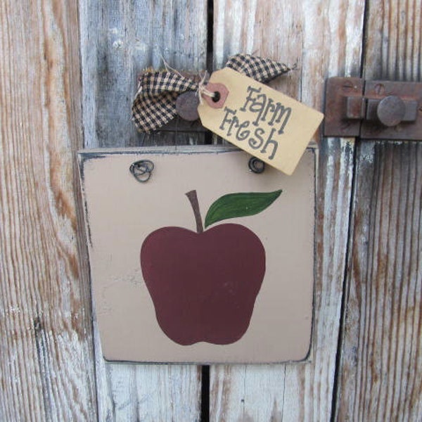 Hand Painted Wooden Apples - Etsy