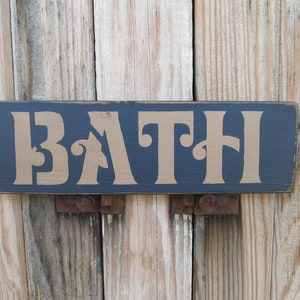 Primitive Bath Shelf Sitter Hand Painted Sign GCC7534 - Etsy