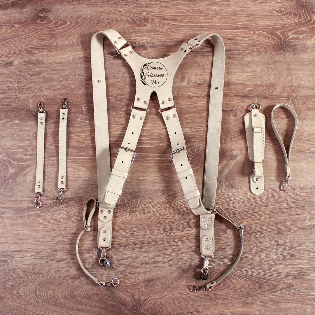 PERSONALIZED Dual Camera Strap Harness With Two Removable Battery Cases ...