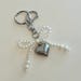 Beaded Pearl Bow Keychain | Cute Heart Charm Keychain | Pearl Bow ...
