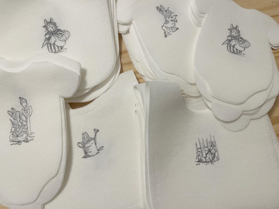 Baby Shirt Shaped or Bib Shaped Linen-like Paper Napkins Featuring ...