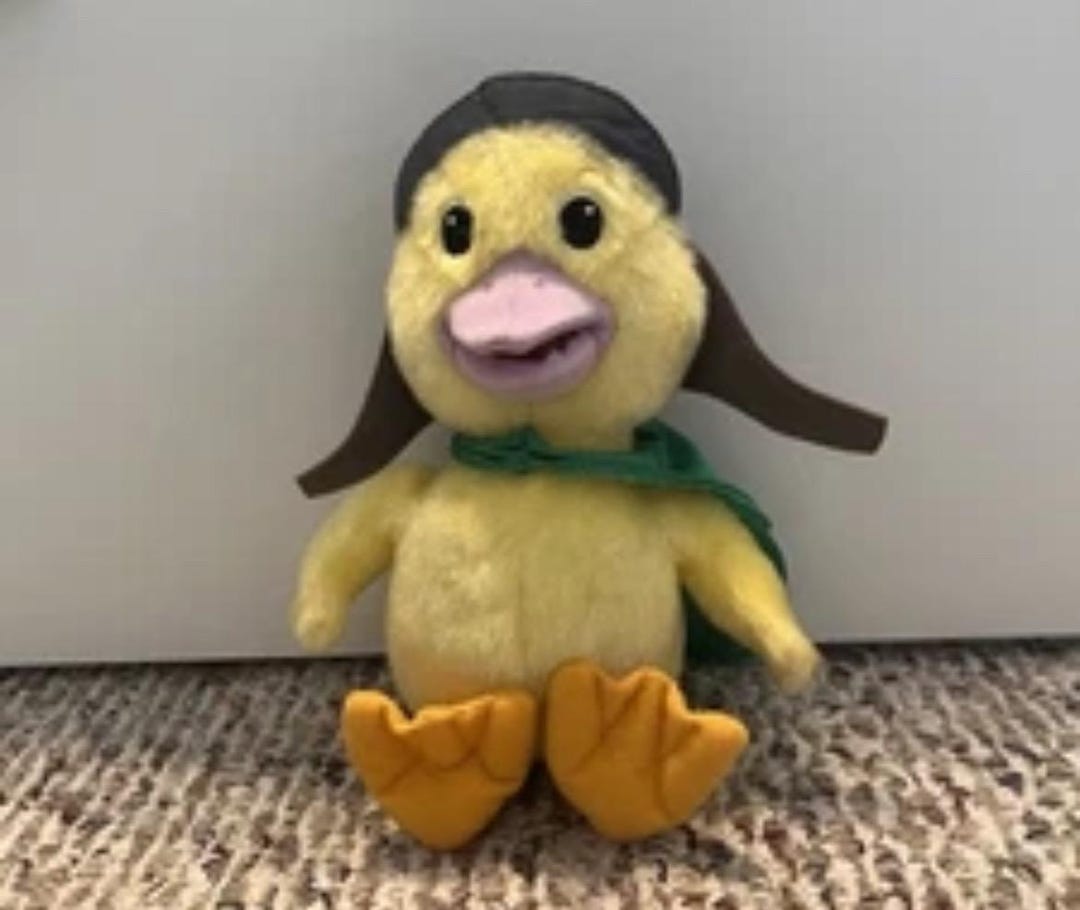 Vintage Wonder Pets Ming Ming Plush Duck Complete With Cape and Cap! - Etsy