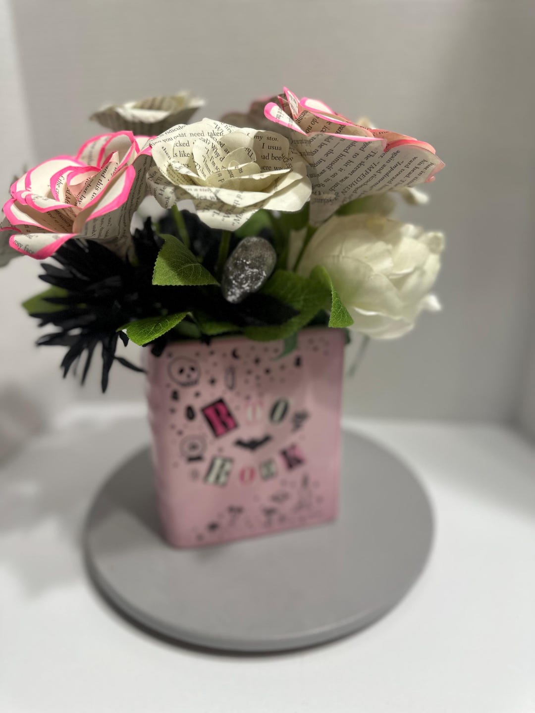 Custom Boo Book Booquet in Stunning Mean Girl Inspired Book Vase ...