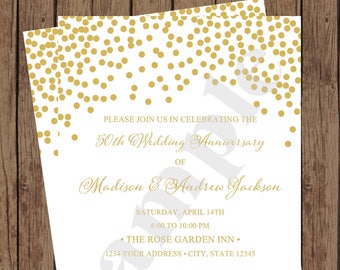 50th wedding anniversary invitations | Etsy