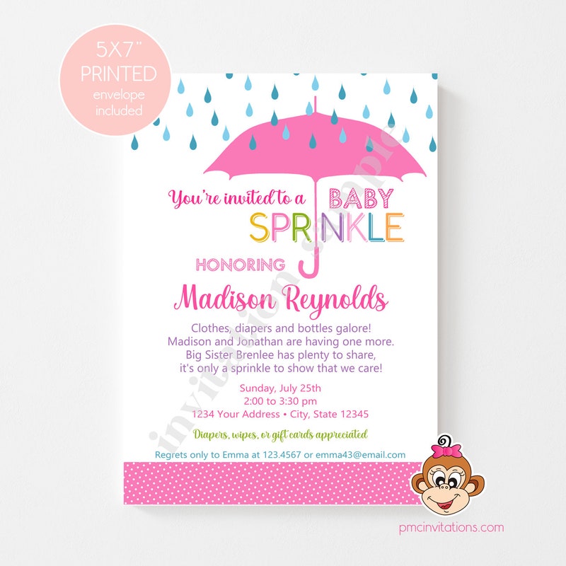 Baby Sprinkle Invitation Girl - Etsy