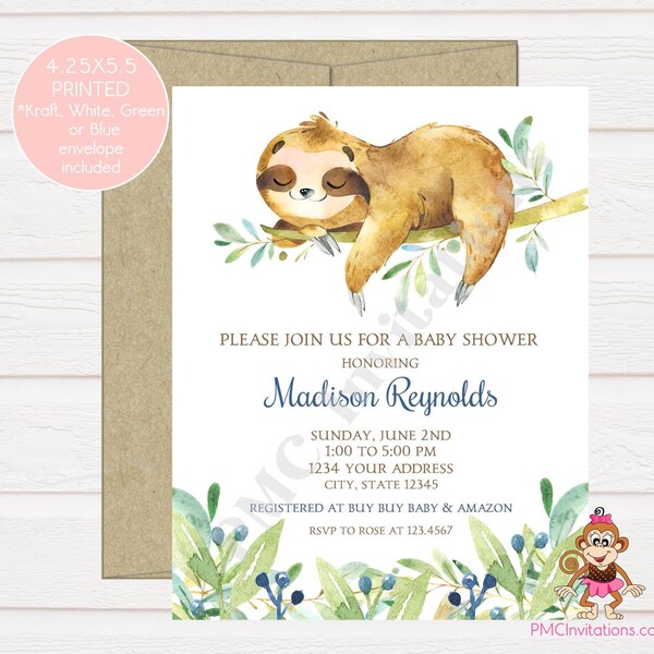Sloth Baby Shower - Etsy
