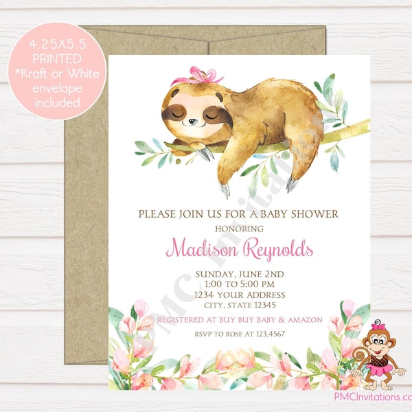 Sloth Baby Shower - Etsy