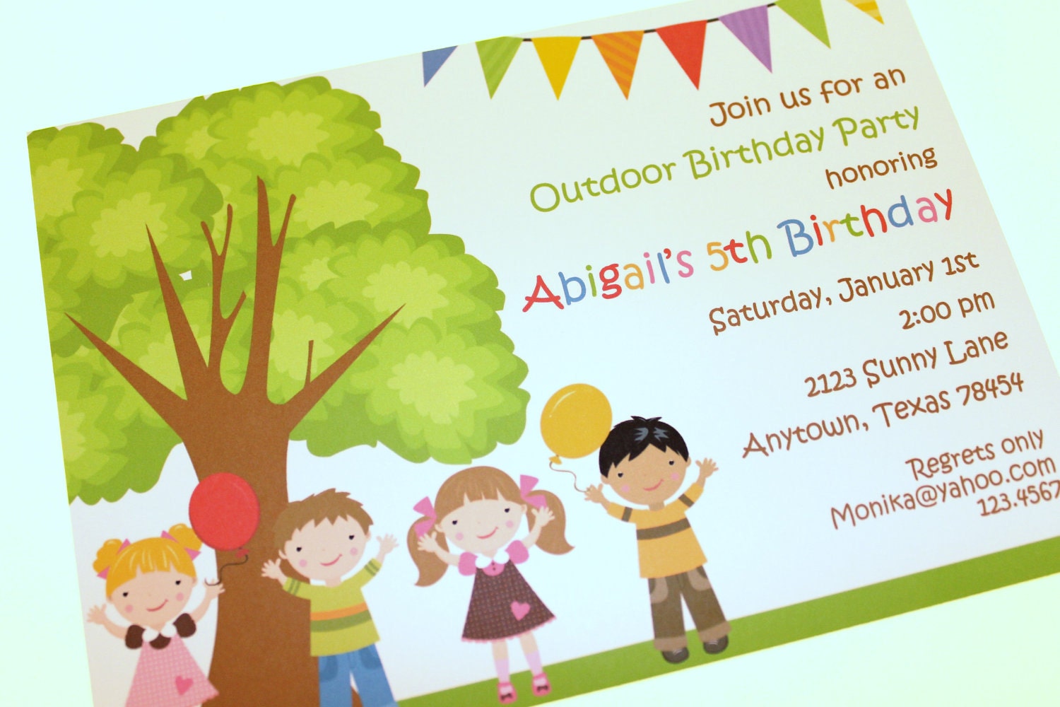 Outdoor Birthday Party Invitations | Etsy