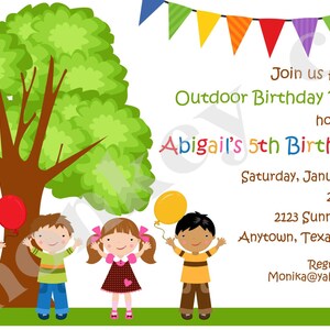 Outdoor Birthday Party Invitations - Etsy