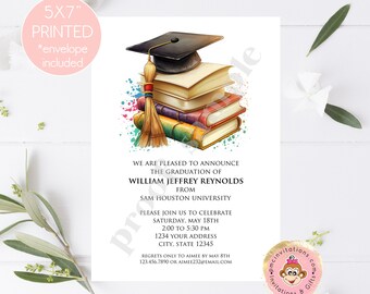 Graduation and Birthday Invitation With Photos 18th Birthday and ...