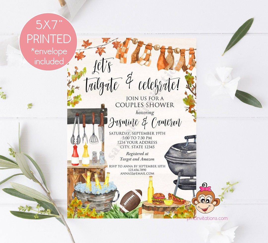 Let's Tailgate and Celebrate Invitation, Football Party Invitation ...