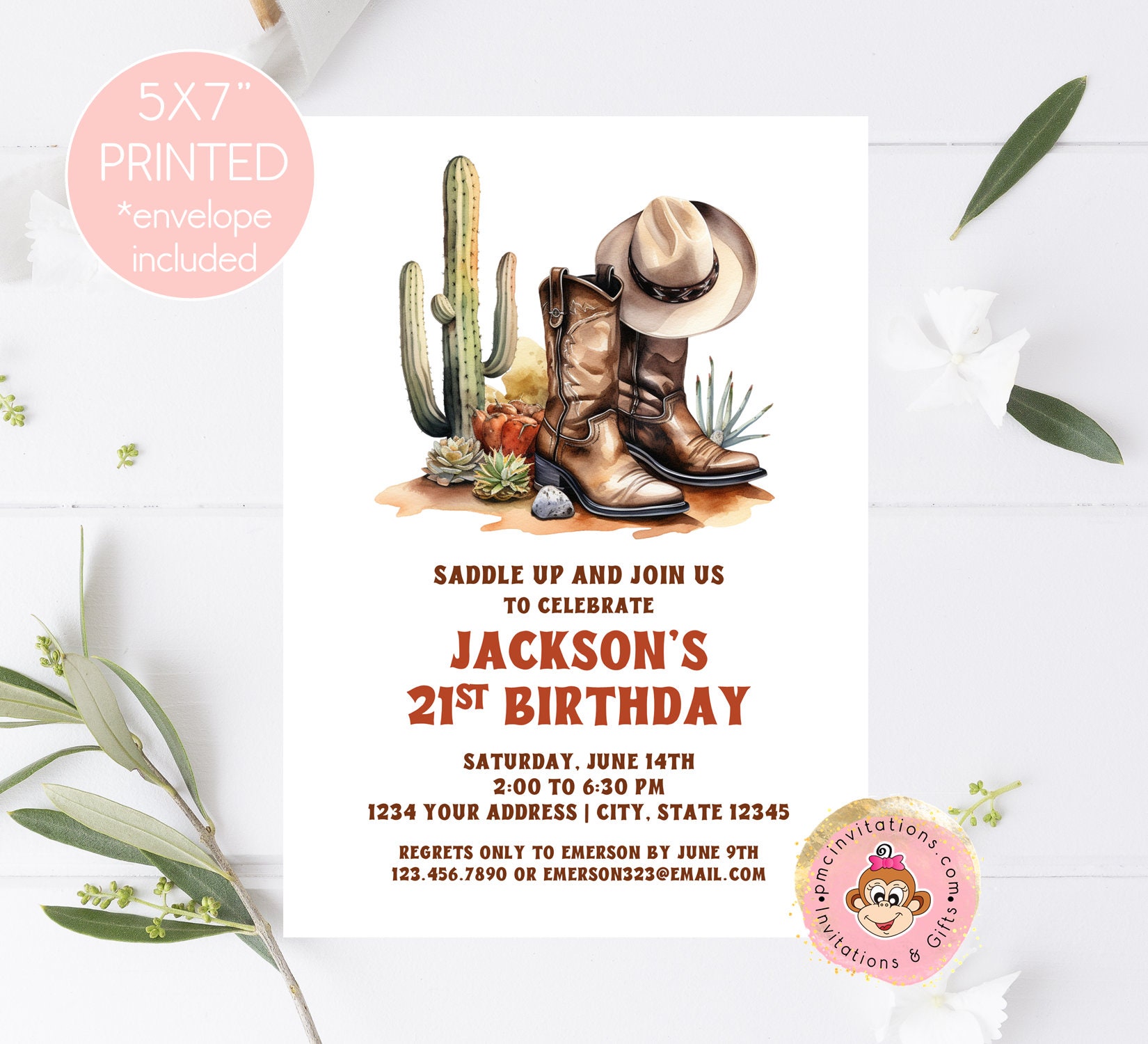 Custom PRINTED 5x7