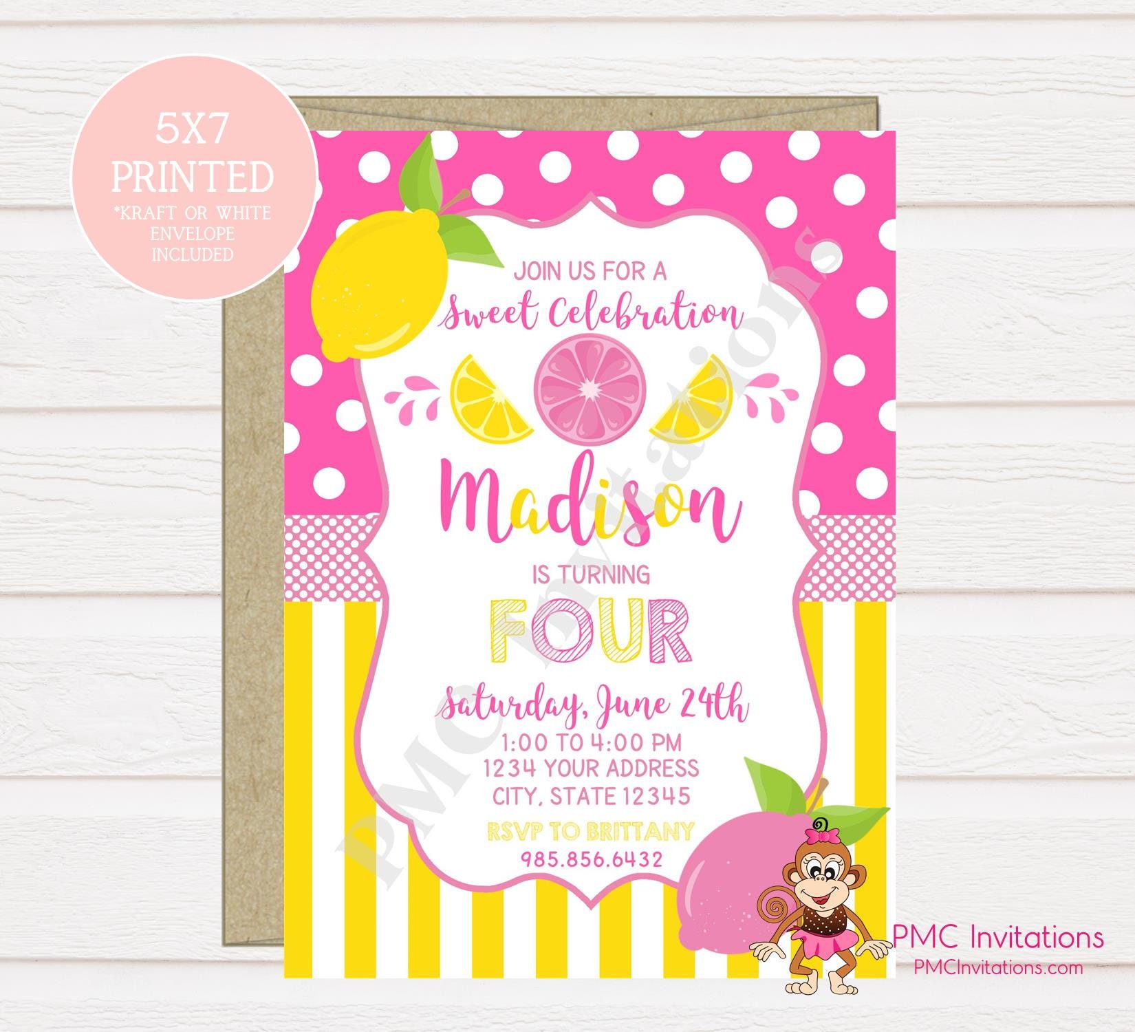 Pink Lemonade Invitations