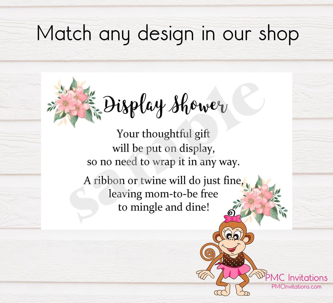 Matching Display Shower Inserts to ANY Invitation Design in - Etsy