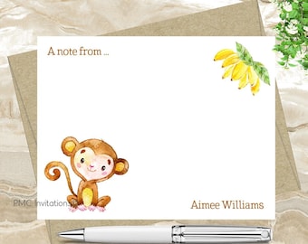 Monkey Note Cards | Etsy