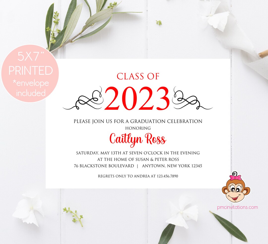 Custom Printed, Graduation Invitations, Graduation Party, Graduation ...