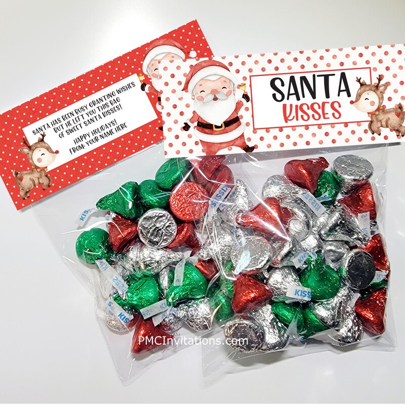 Santa Kissing - Etsy