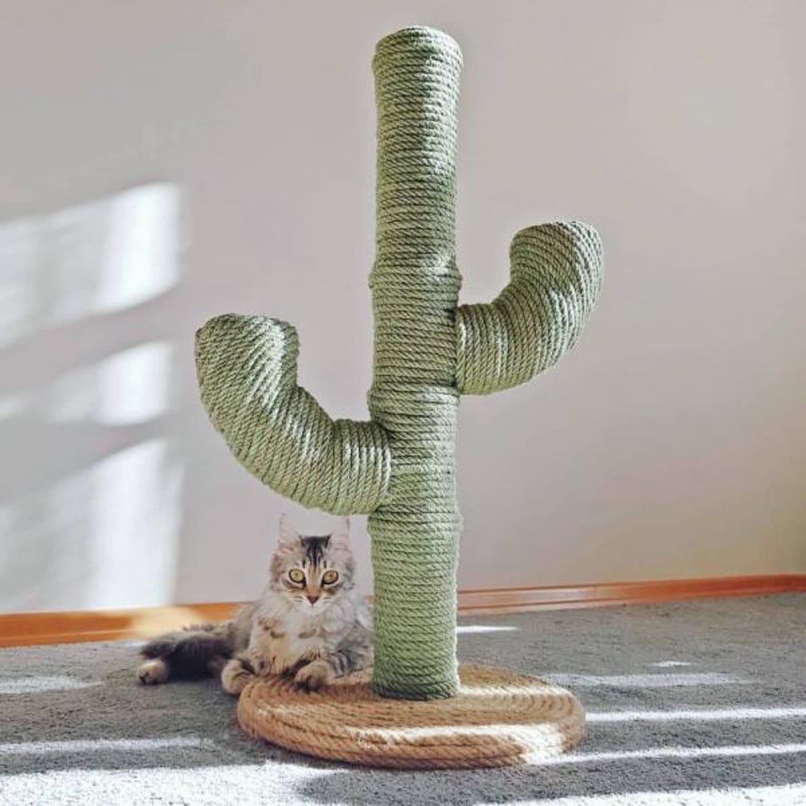 Cactus Cat Scratching Toy Green, Fun Cat Scratcher for Play and ...
