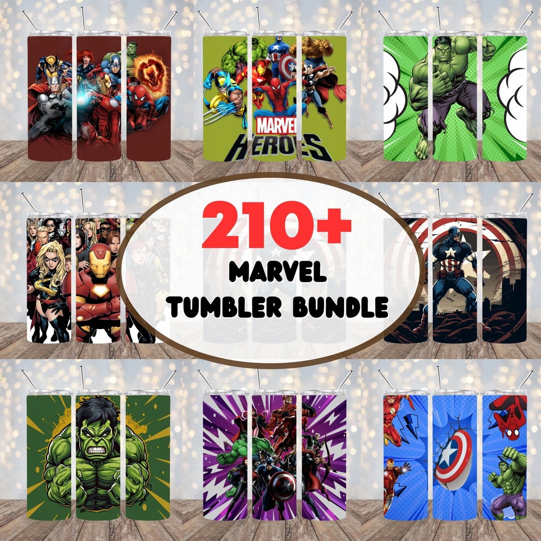210 Marvel Tumbler Wrap Bundle, Superheros Tumbler Wrap, Spiderman ...