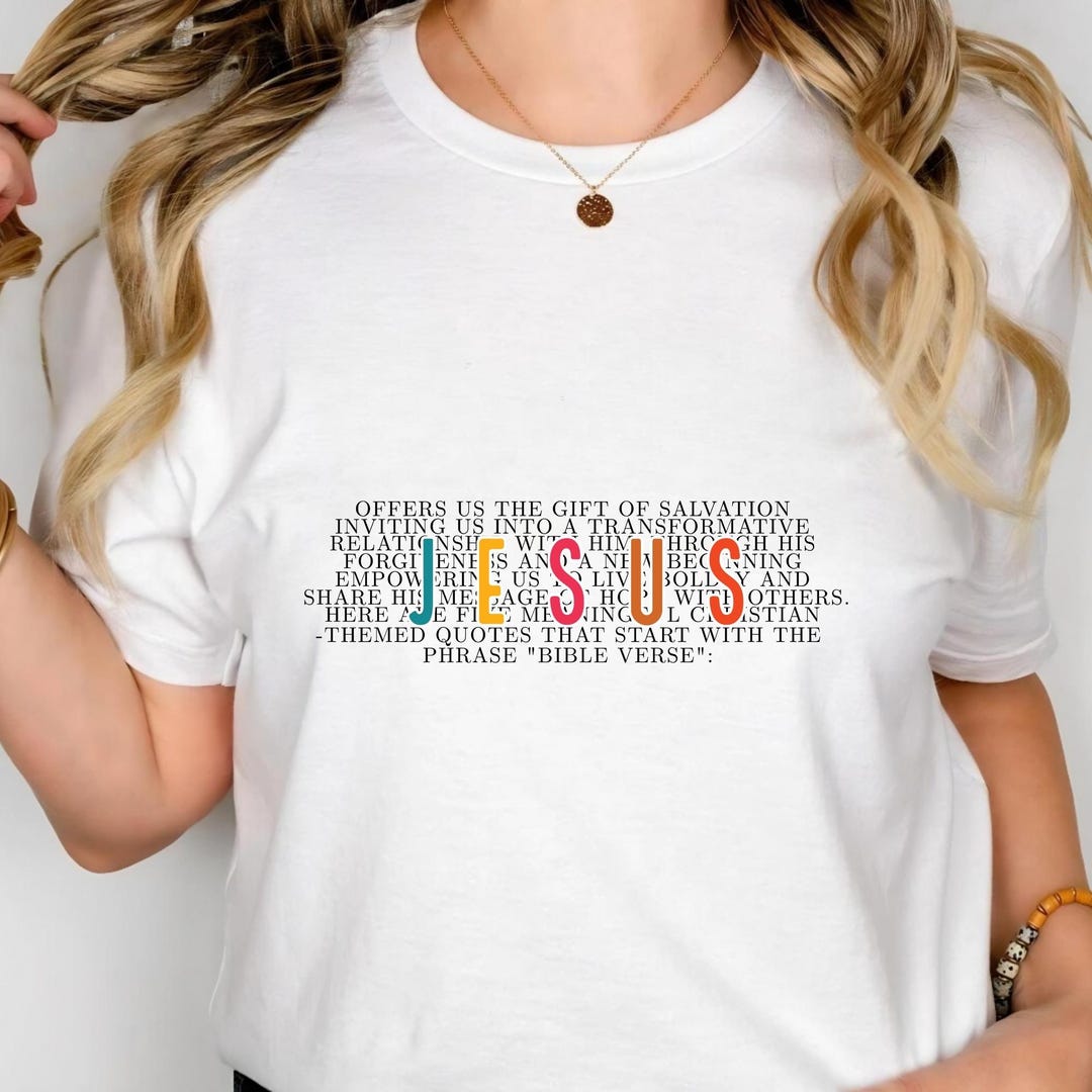 Jesus Offer Us Jesus Shirt Svg, Elegant Christian Faith Quote PNG ...