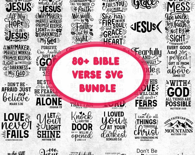 God Word's SVG Bible Verse Bundle, Scripture of the Day, Daily Bible ...