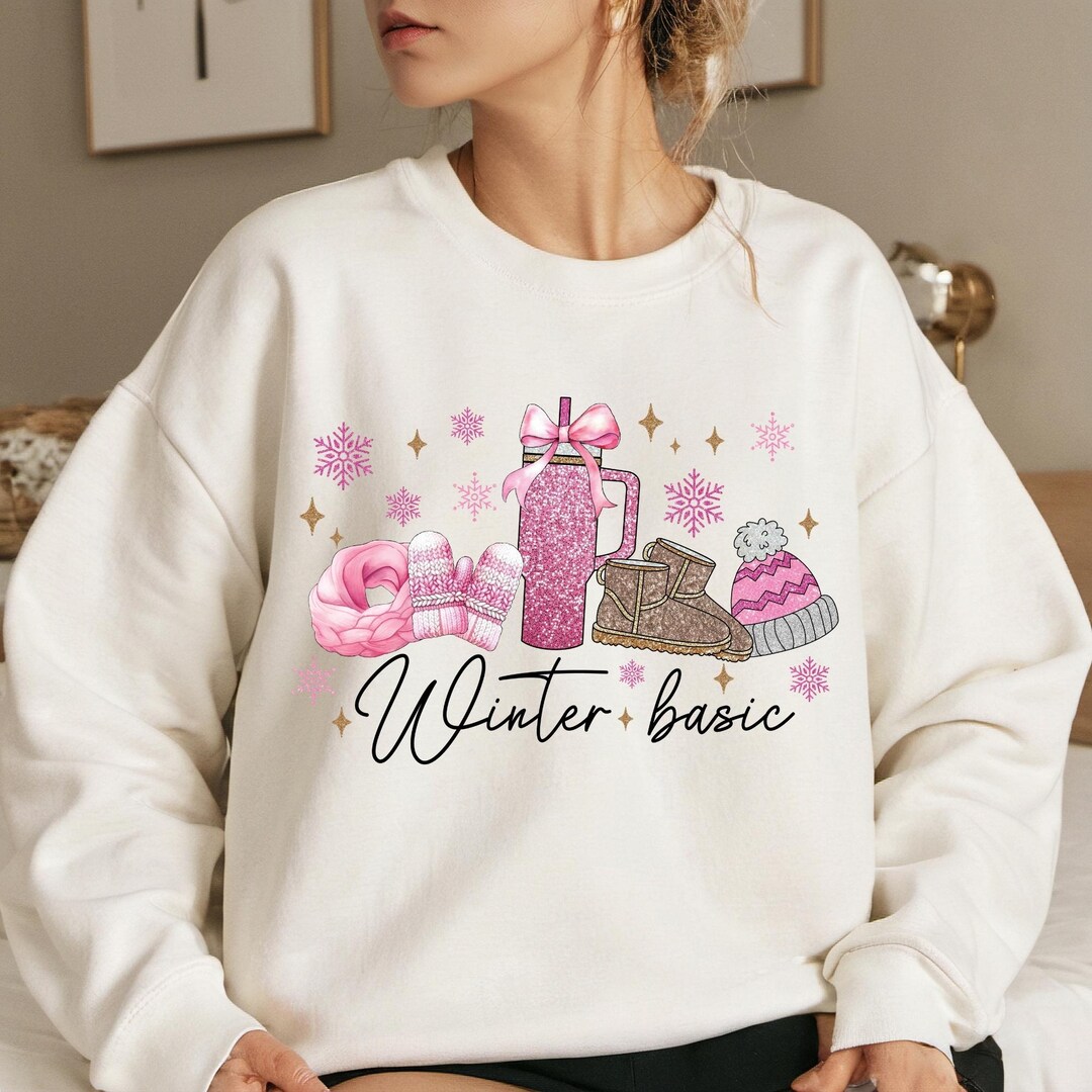Winter Vibes Png, Winter Basic Png, Pink Winter Png, Tis the Season Png ...