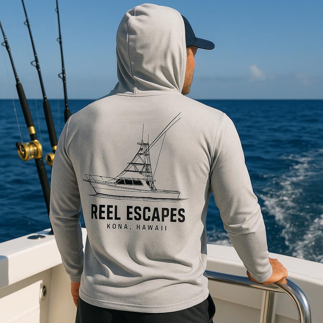 Custom Performance Hooded Boat Shirt - Long Sleeve (any Color - Line ...