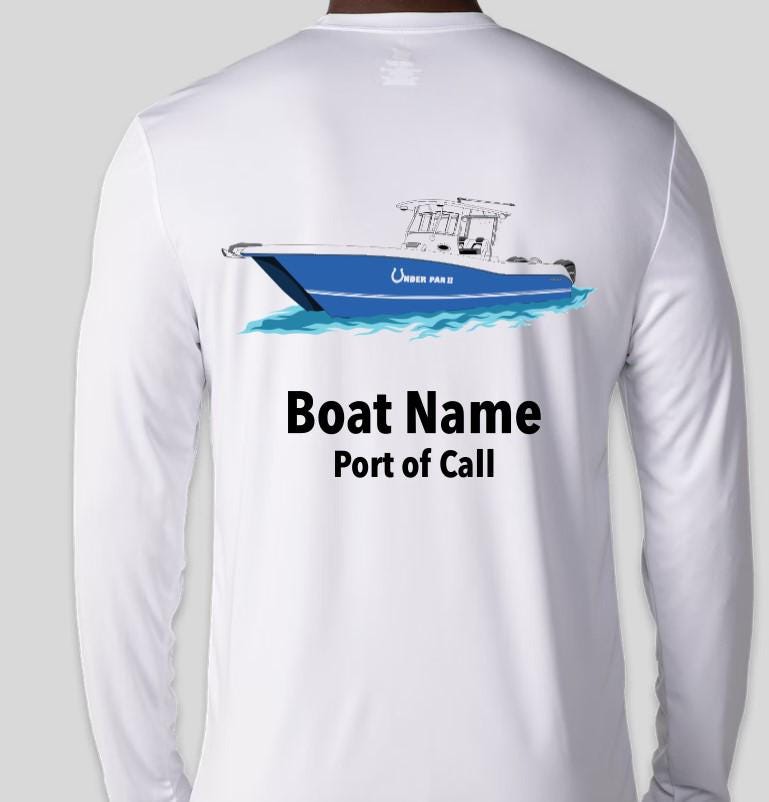 Custom Performance Boat Shirt - Long Sleeve ARTWORK INCLUDED - Etsy