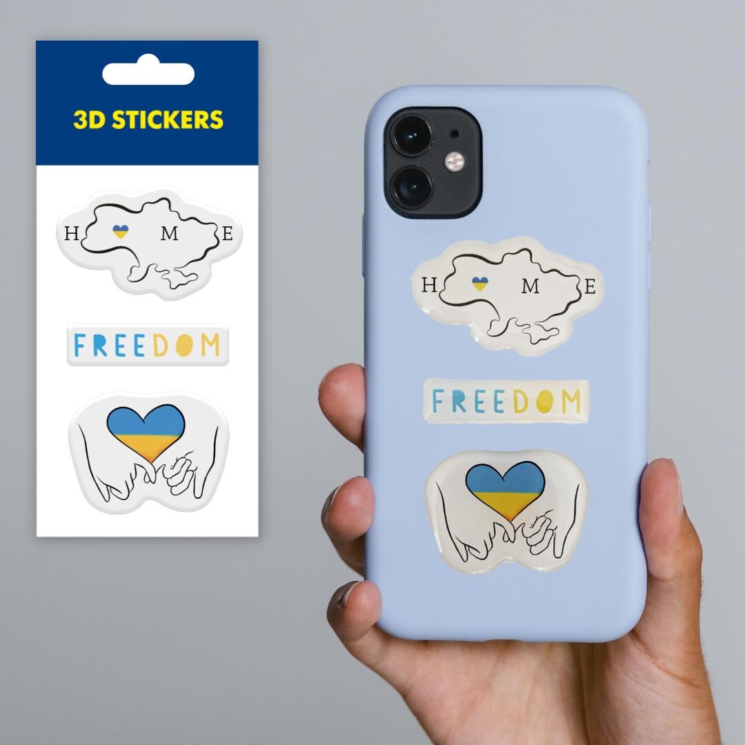 3D Stickers "freedom" (SM-01). Phone Stickers. Laptop Stickers. Decals ...