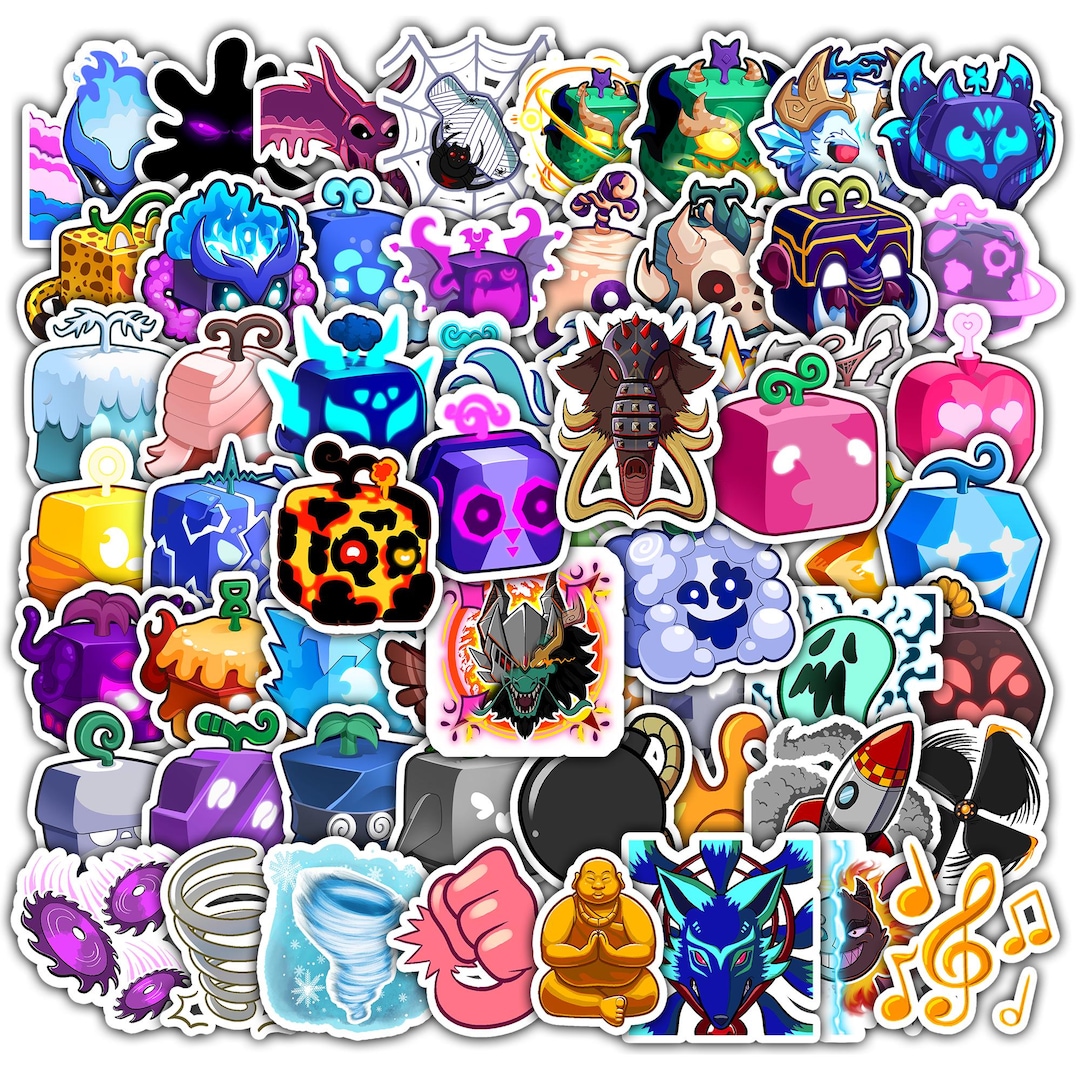 Blox Stickers Sheet Fruits - Anime Roblox Vinyl Decals 40 Piece - Etsy