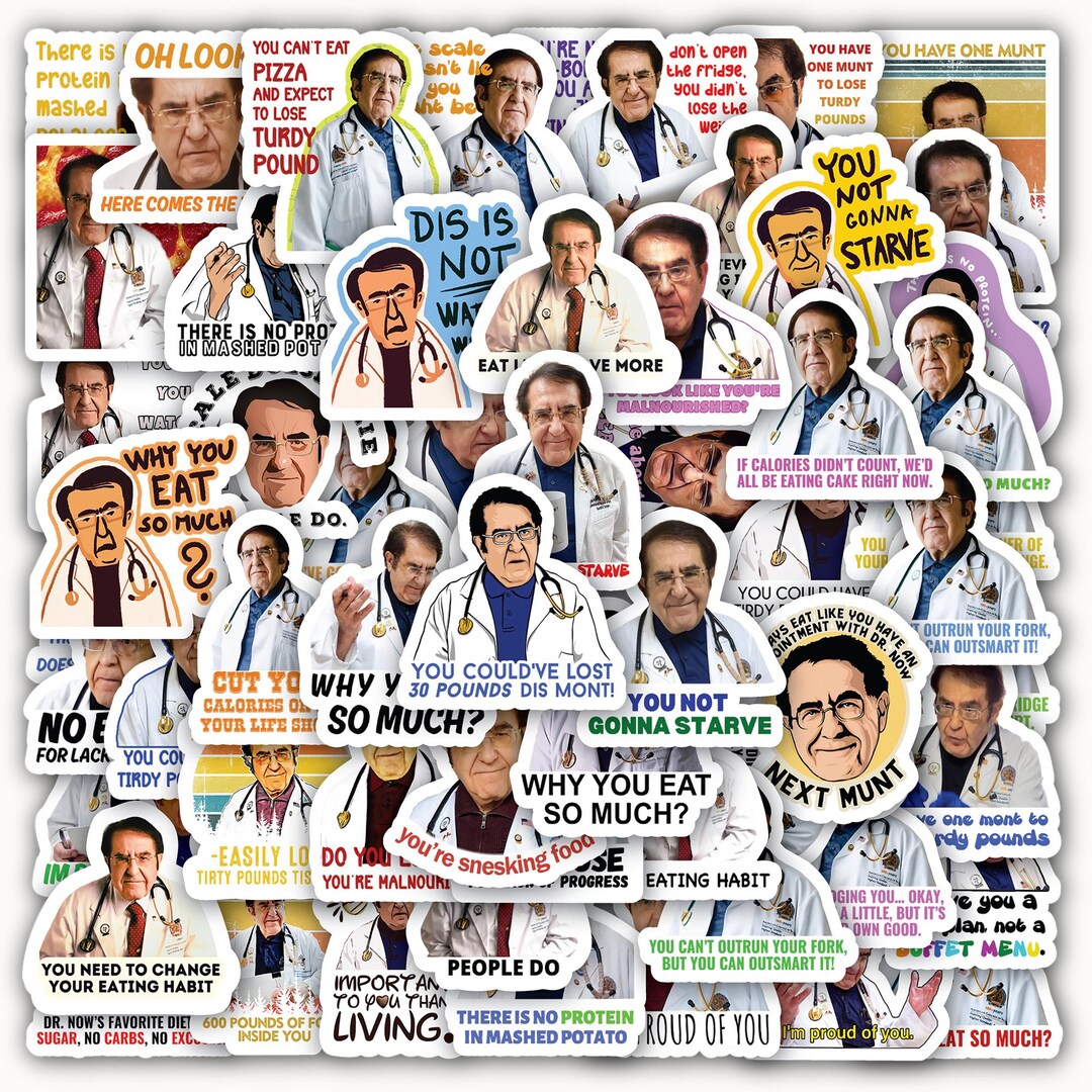 Set 60 Stickers Dr My 600 Lb Life Nowzaradan Funny Stickers Weight Loss ...