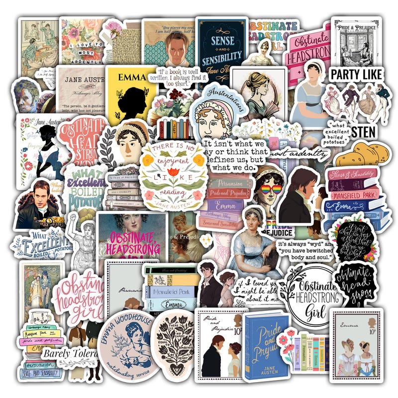 Jane Austen Sticker - Etsy