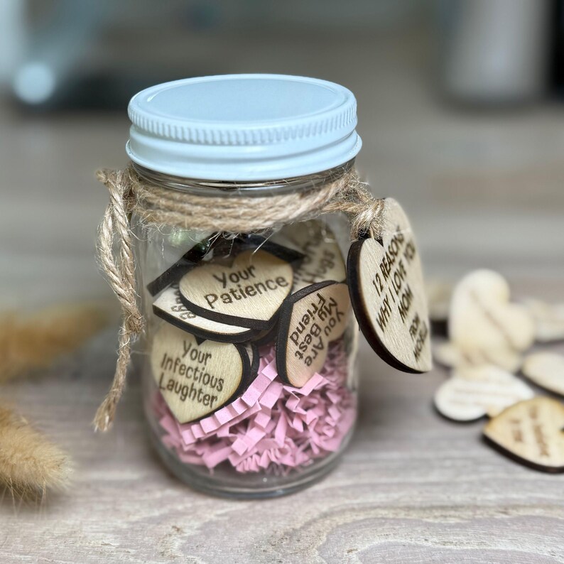 Mother's Day Gift Personalized Love Jar Reasons Why I Love You Mom Gift ...
