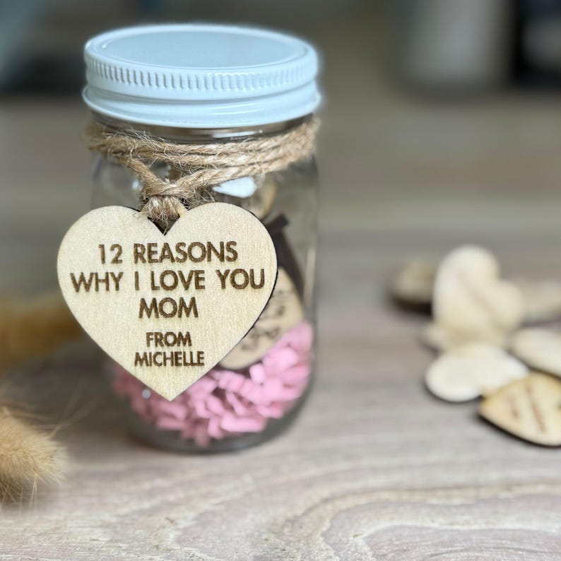 Mother's Day Gift Personalized Love Jar Reasons Why I Love You Mom Gift ...