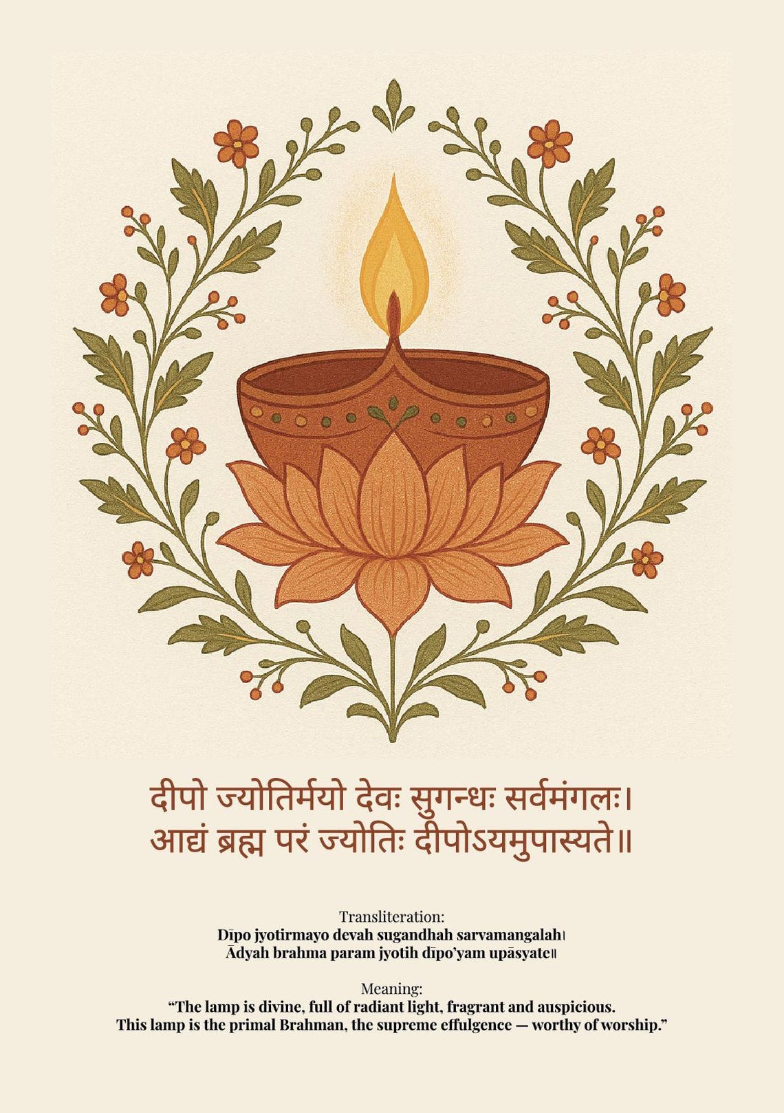 Indian Hindu Prayer Posters | Peace & Prosperity Sanskrit Shlokas ...