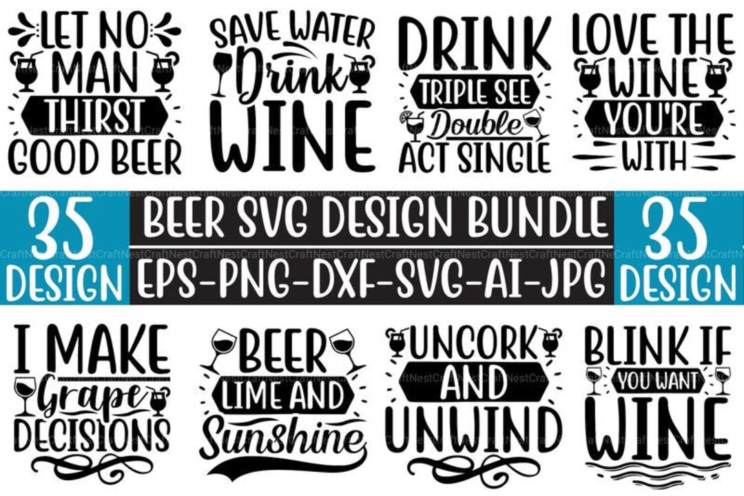 Funny Beer Quotes SVG Bundle: Pint Glass Cut Files for Cricut ...
