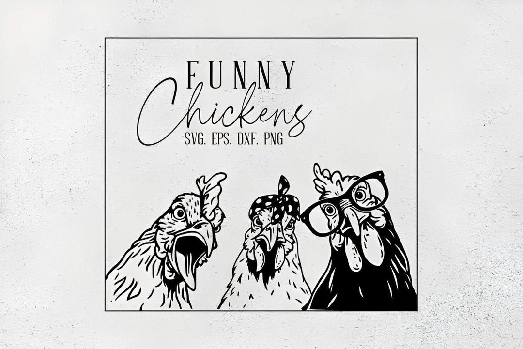 Funny Chicken SVG Bundle - 50 SVG File - Farm Life Clipart for Cricut ...