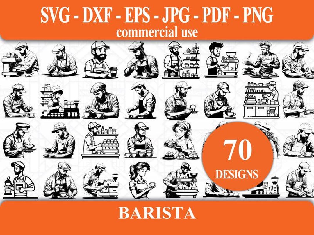 Barista SVG Bundle for Cricut and Silhouette, Coffee Cup and Espresso ...