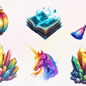 Magic Clipart Bundle | Mystical Fantasy PNG Designs | Enchanted Craft ...