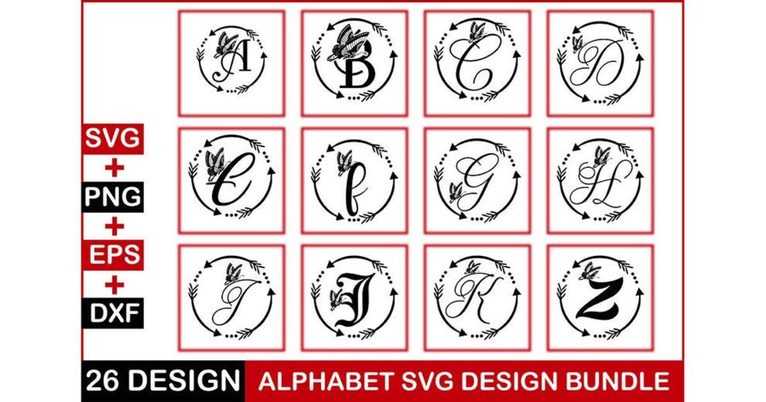 Alphabet SVG Bundle | Letters A-Z SVG Png Eps Pdf Jpg | Cricut ...