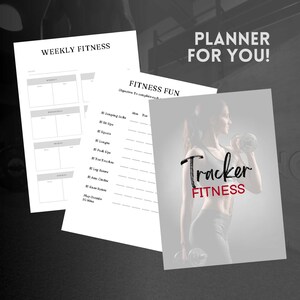 Customizable Fitness Tracker - Editable Canva Template and Printable ...