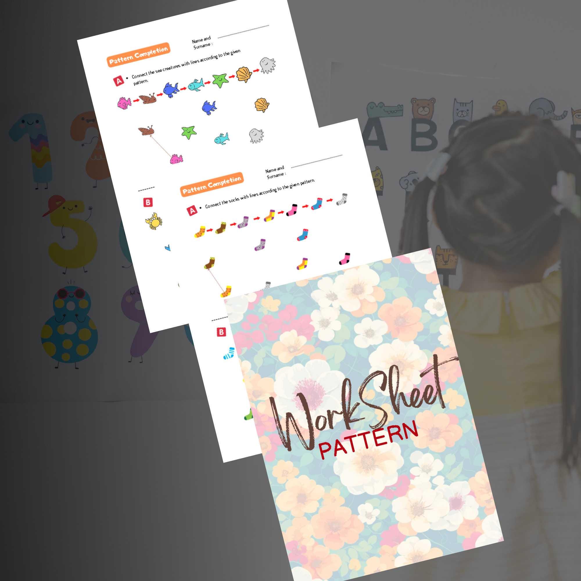 Pattern Completion Worksheets for Kids, Fun Printable Pattern Activities for Preschool ...