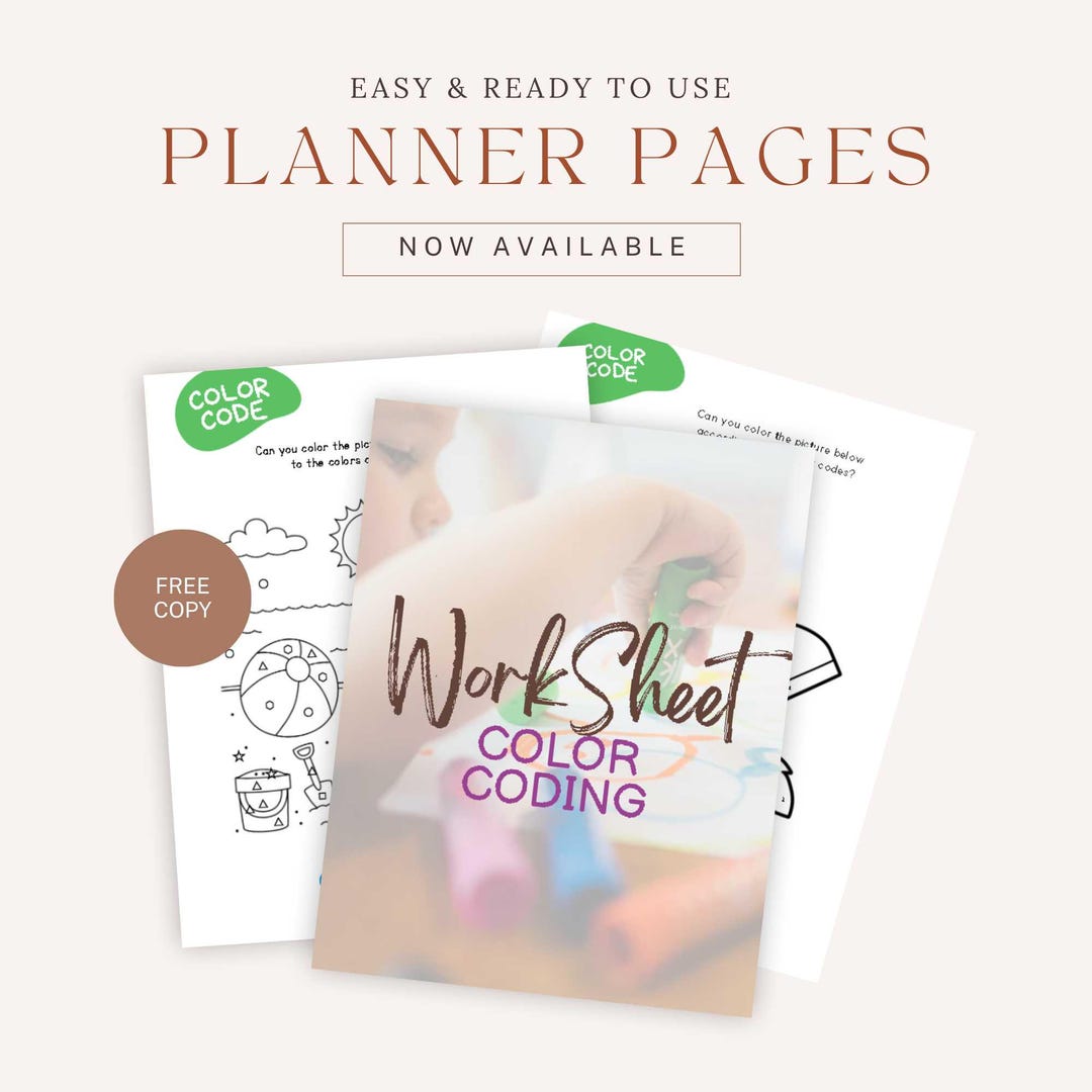 Color Coding Printable Worksheets for Kids, Fun Educational Coloring ...