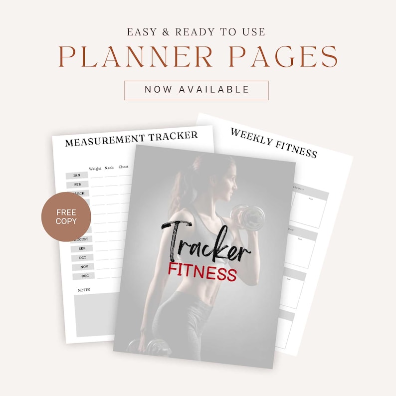 Customizable Fitness Tracker - Editable Canva Template and Printable ...