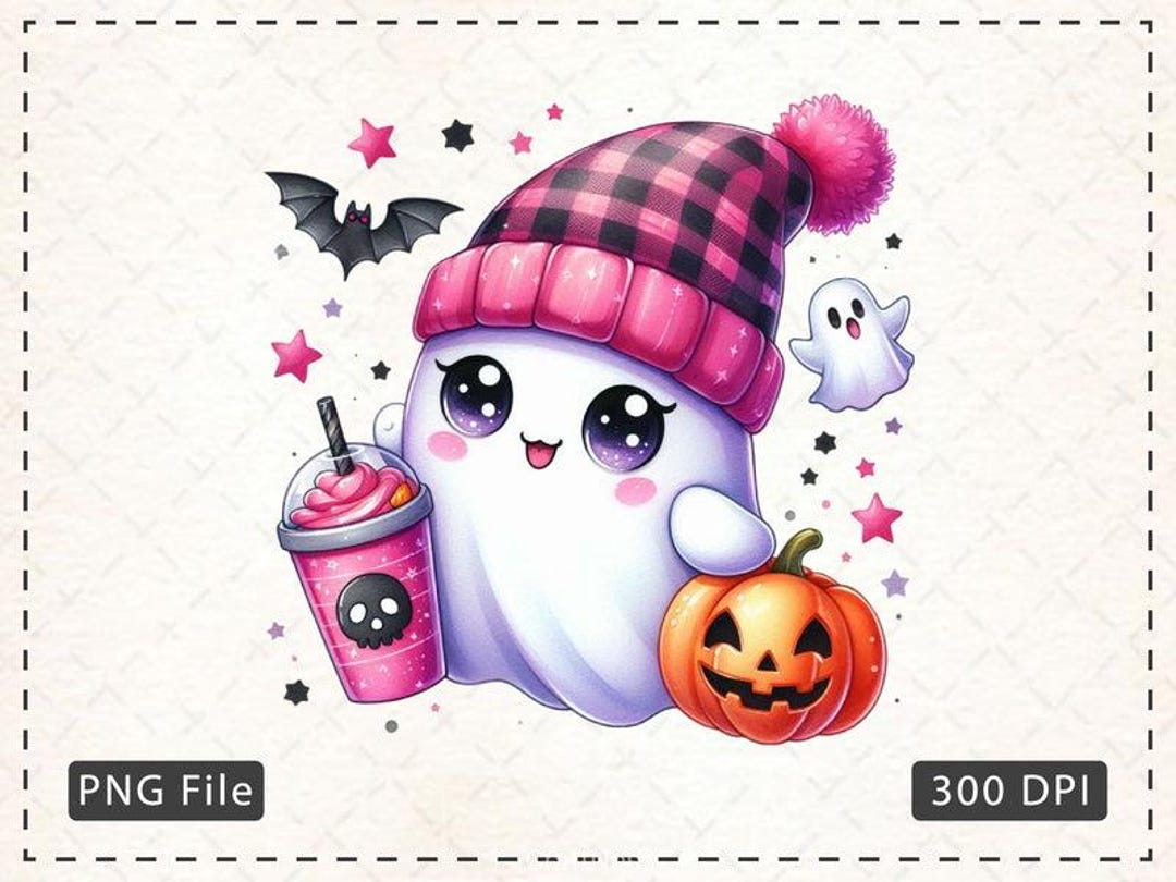 Cute Ghost Halloween Clipart Bundle With Adorable Spooky Characters ...