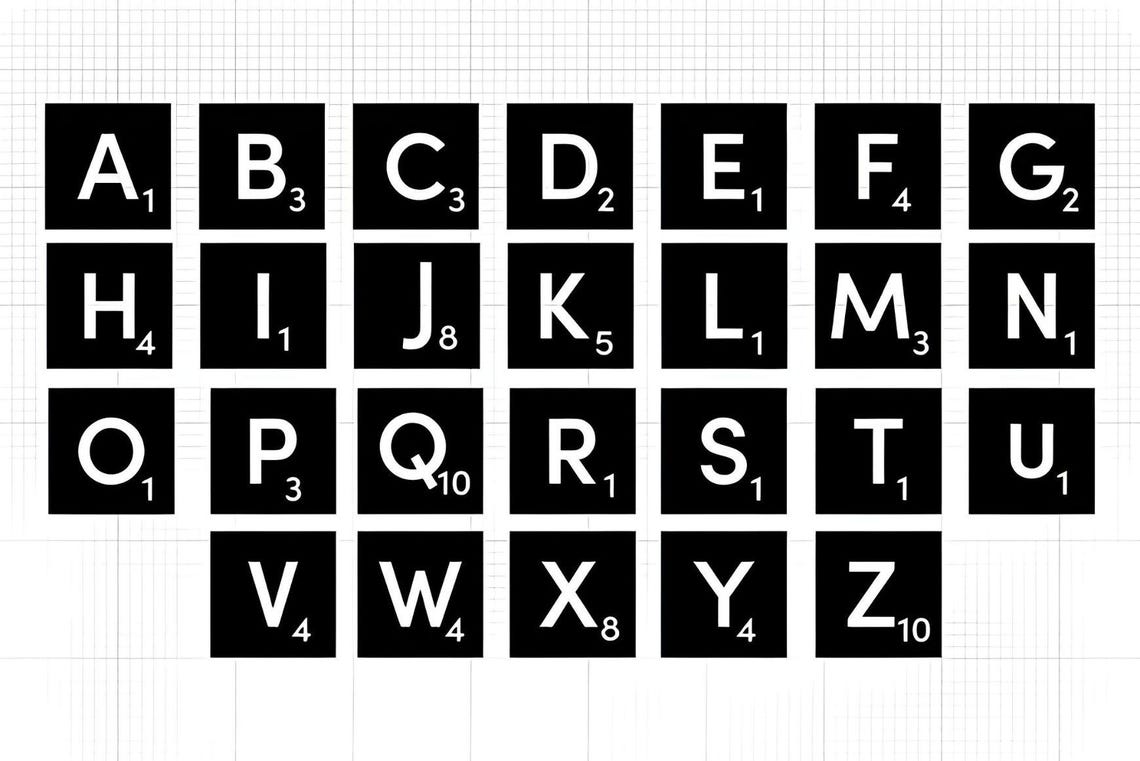 Scrabble Tiles SVG Files Alphabet SVG for Cricut & Silhouette ...