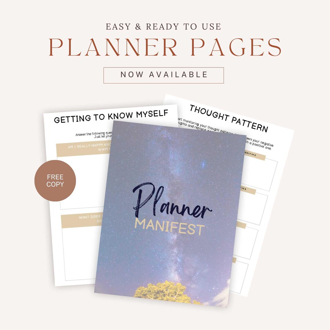 Customizable Manifestation Planner - Editable Canva Template and ...